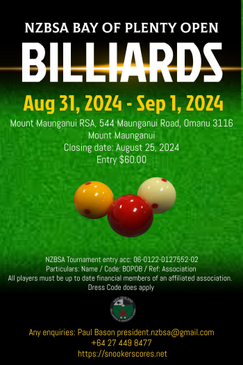 WPBSA SnookerScores - 2024 BOP Open Billiards