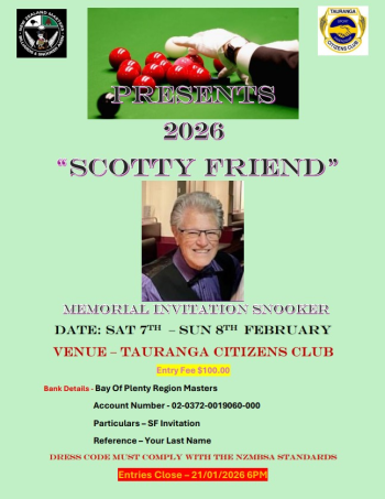 WPBSA SnookerScores - 1) Scotty Friend Memorial Invitation Masters ...